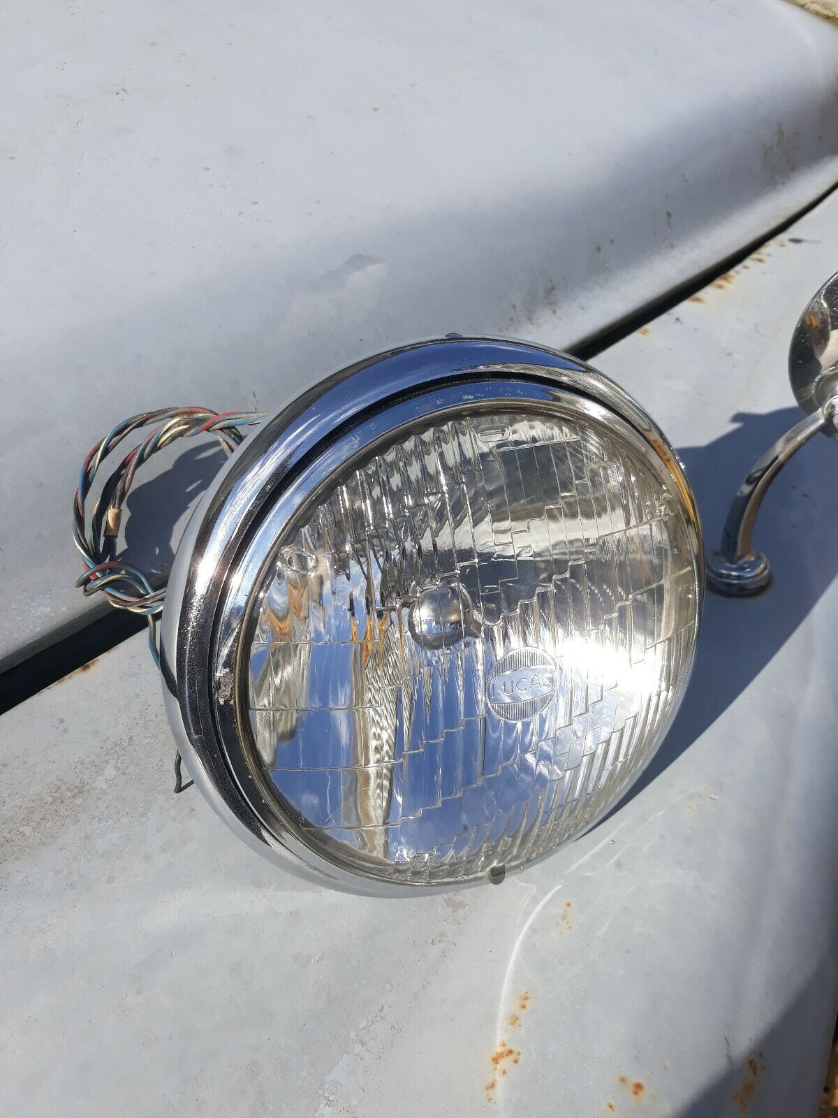 MORRIS MINOR ROVER P4 CLASSIC LAND ROVER LUCAS 7 " HEAD LIGHT UNIT ...