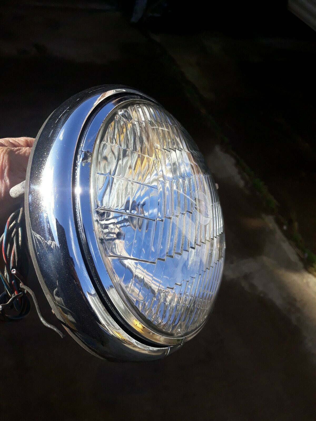 MORRIS MINOR ROVER P4 CLASSIC LAND ROVER LUCAS 7 " HEAD LIGHT UNIT ...